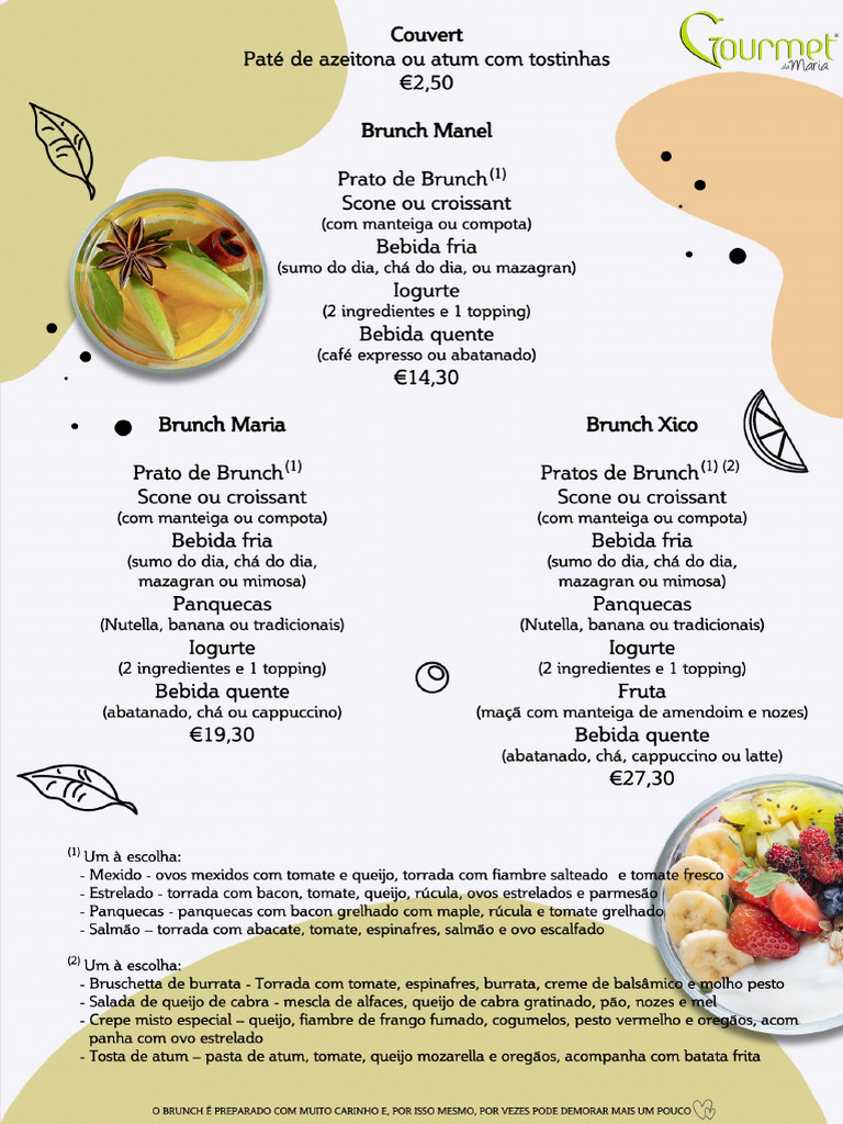 Menu Brunch | PDF