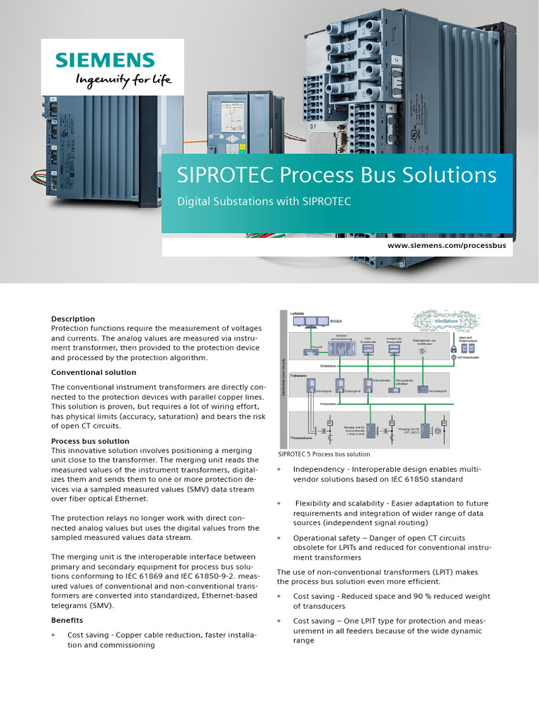 SIPROTEC Processbus - Profile | PDF | Transformer | Telecommunications