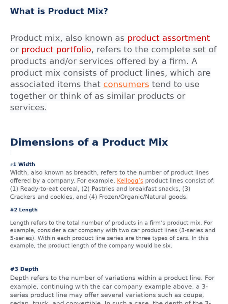 Product Mix Strategies | PDF | Brand | Economies