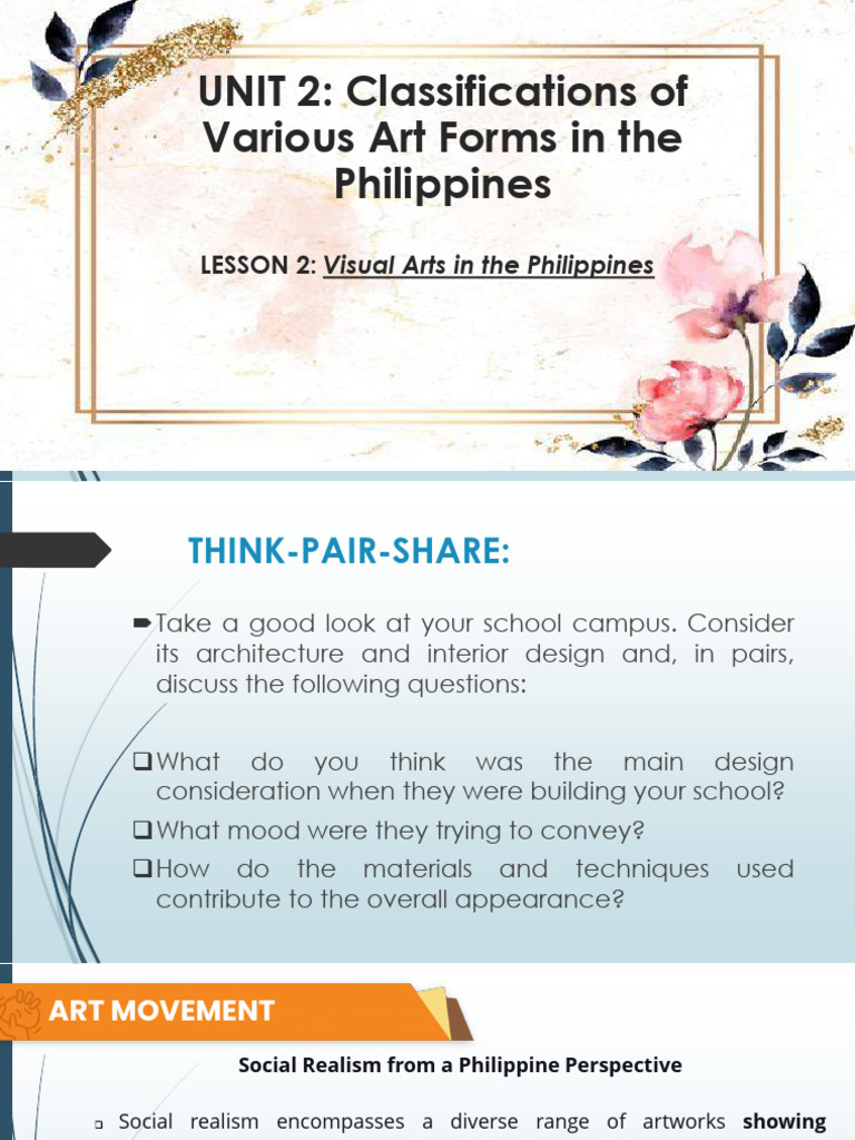 UNIT 2 - Classification of Art Forms - LESSON 2 - Final | PDF ...