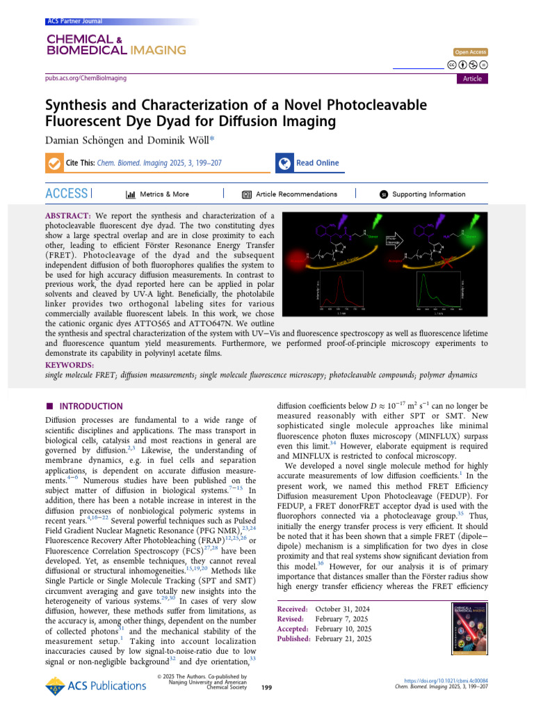 Schöngen Wöll 2025 Synthesis and Characterization of A Novel ...