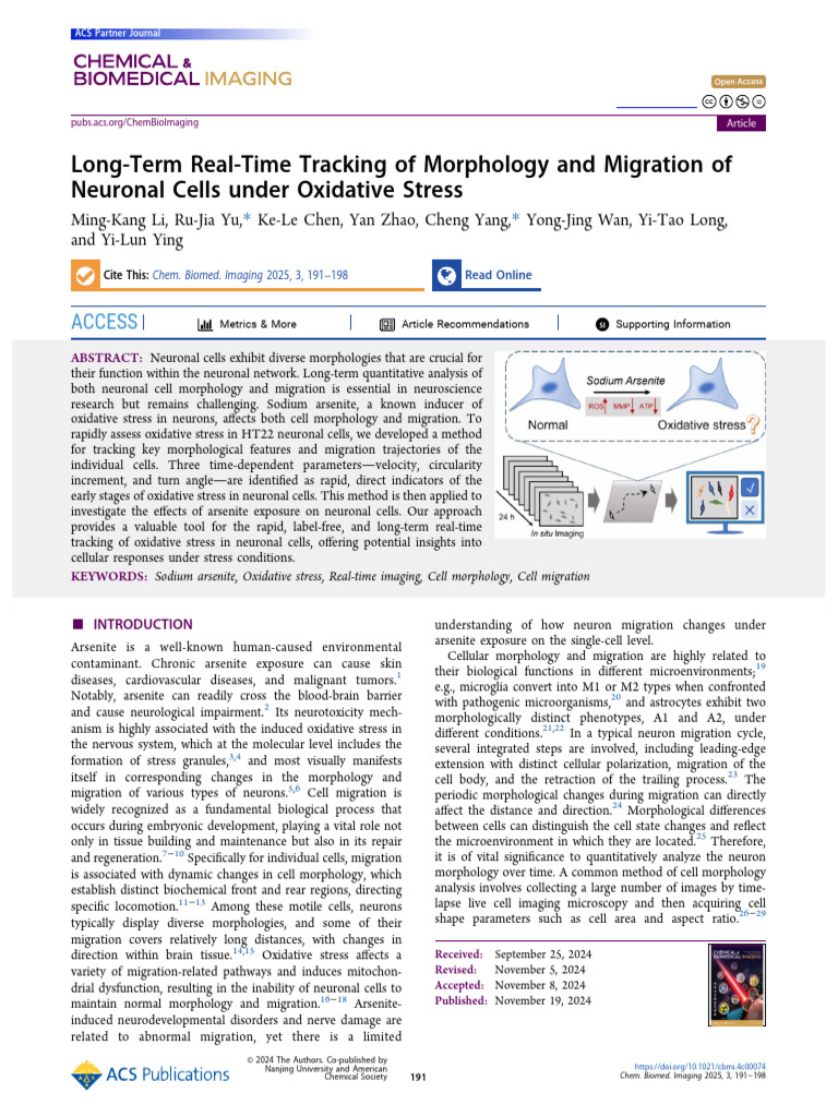 Li Et Al 2024 Long Term Real Time Tracking of Morphology and Migration of Neuronal Cells Under ...