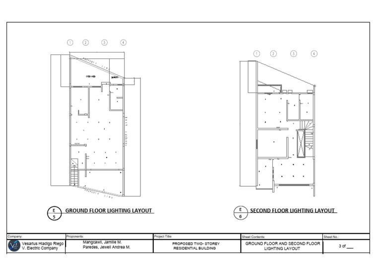 Two-Storey Residential Lighting Layout | PDF