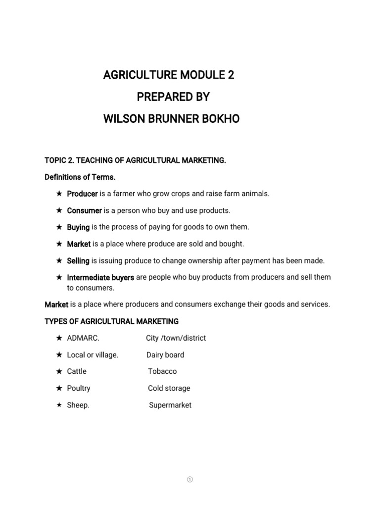 AGRICULTURE SUMMARY MODULE 2 - Copy | PDF