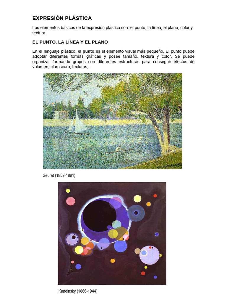 Teoría Expresión Plástica 24-25 | PDF | Color | Pinturas