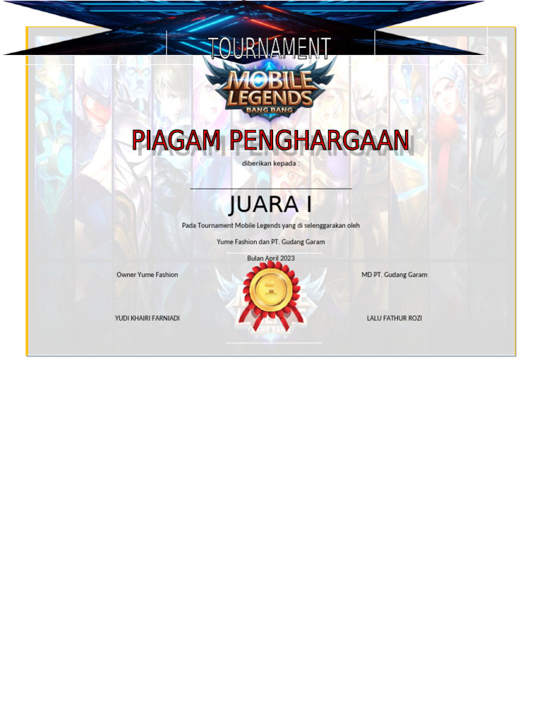 PIAGAM PENGHARGAAN | PDF