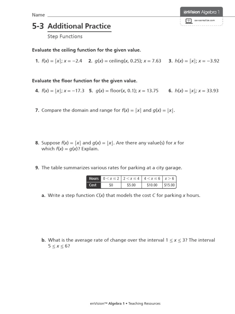 5-3 - Additional Practice PDF | PDF