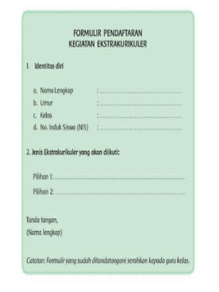 Contoh Formulir 2 | PDF