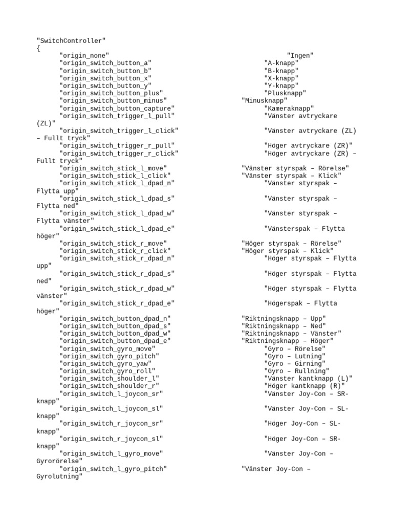 Switch Controller Swedish | PDF