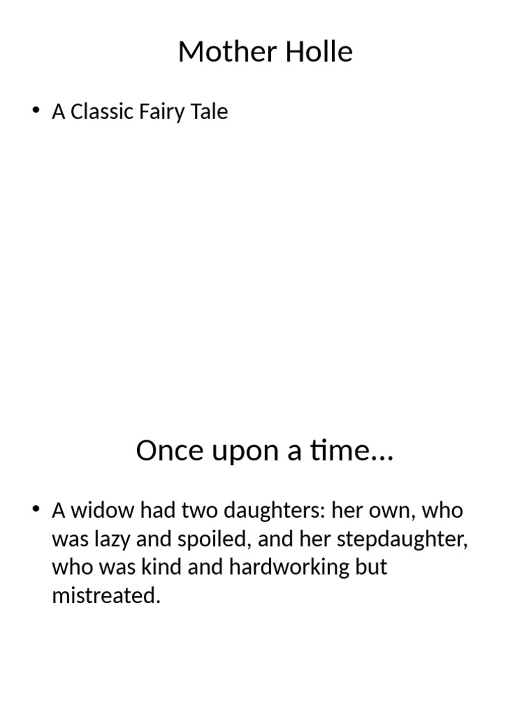 Mother Holle Presentation | PDF