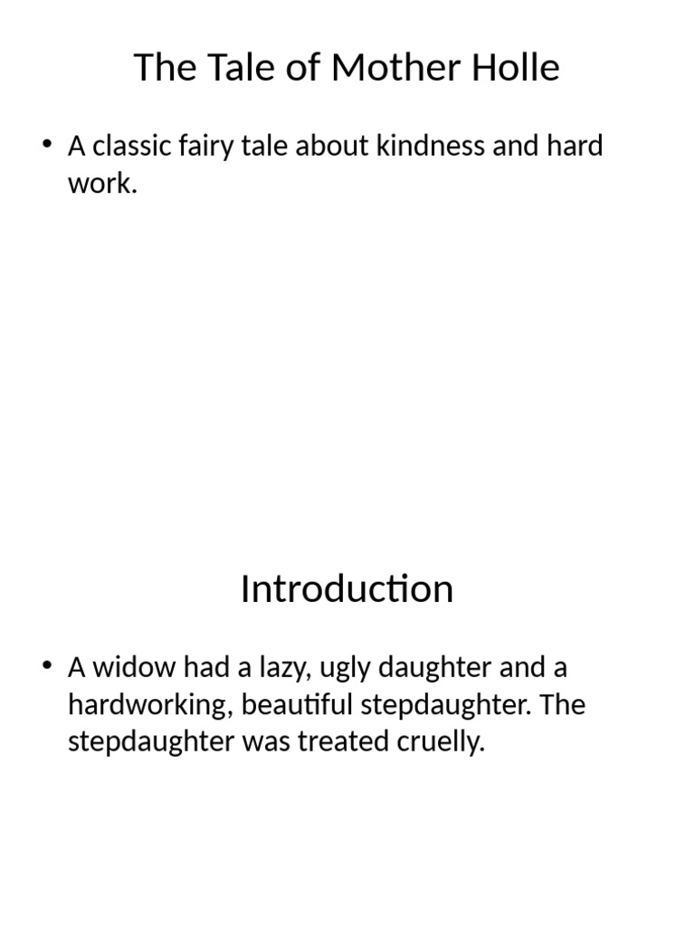 Mother Holle Storybook | PDF