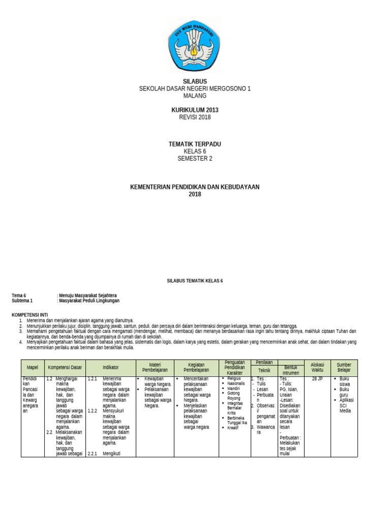 Silabus Semester 2 | PDF