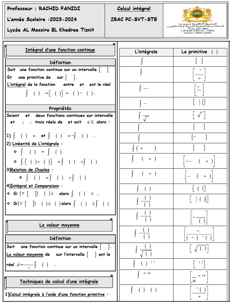 Calculs d'intégrales et propriétés | PDF | Intégral | Le volume