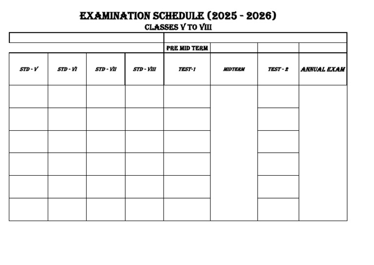 Examination Schedule | PDF