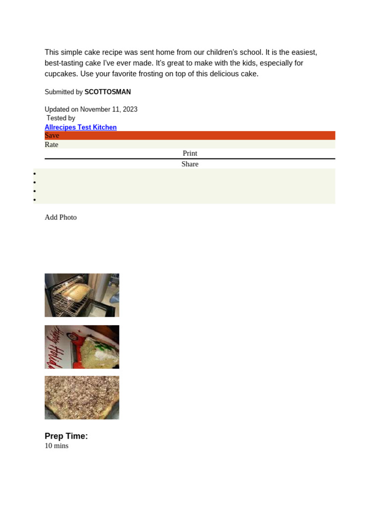 Cake Making | PDF