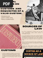 Custom as a Source of Law Explained | PDF | Sources Of Law | Jurisprudence