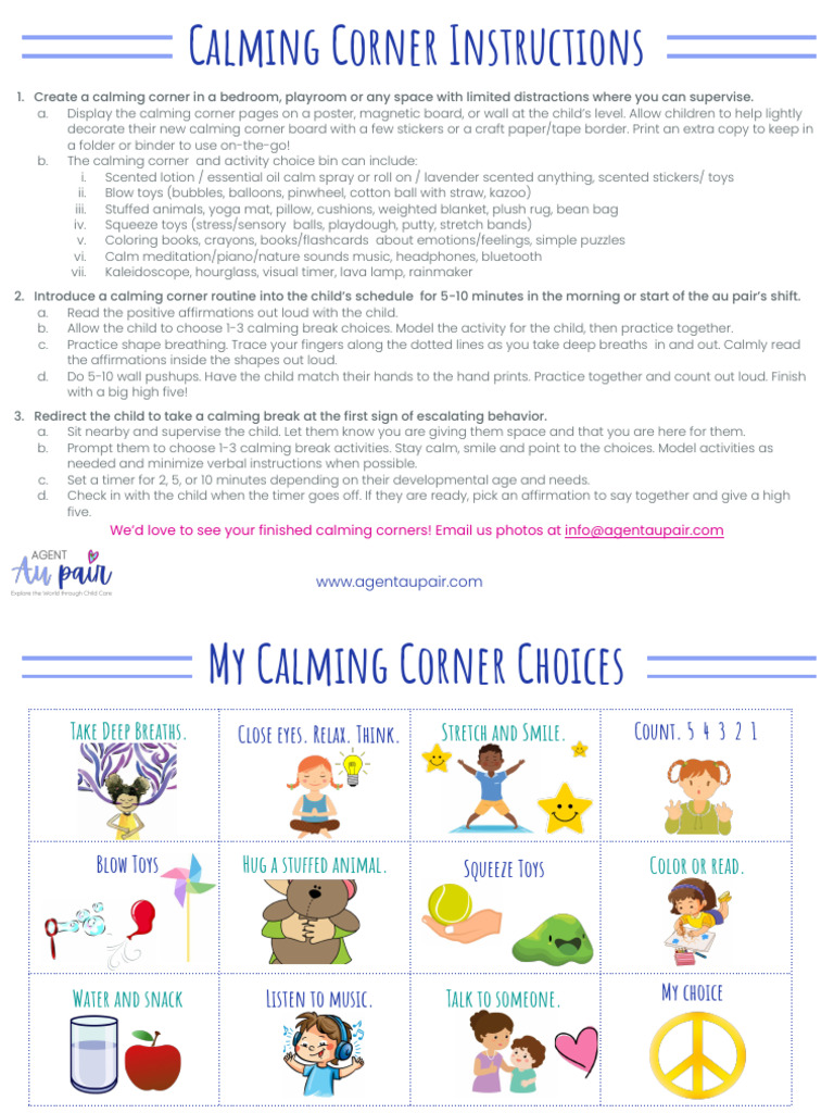 Calming Corner FREE Printables | PDF | Stuffed Toys