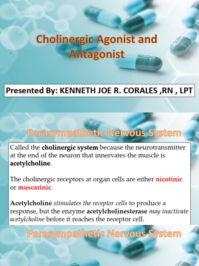 Cholinergics and Anticholinergic Drugs 1 | PDF | Acetylcholine ...