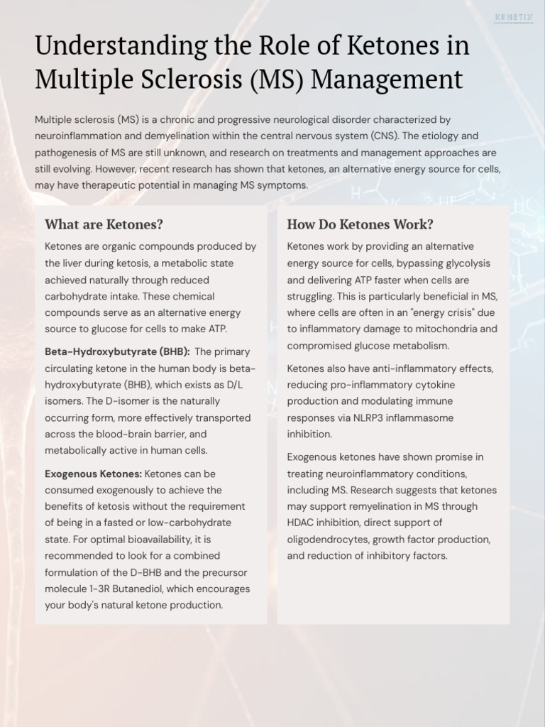 Understanding The Role of Ketones in Multiple Sclerosis (MS) Management ...