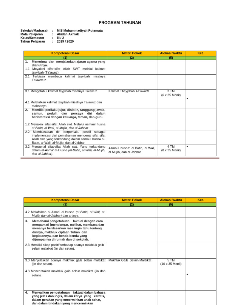 Prota Genap 2023-2024 | PDF