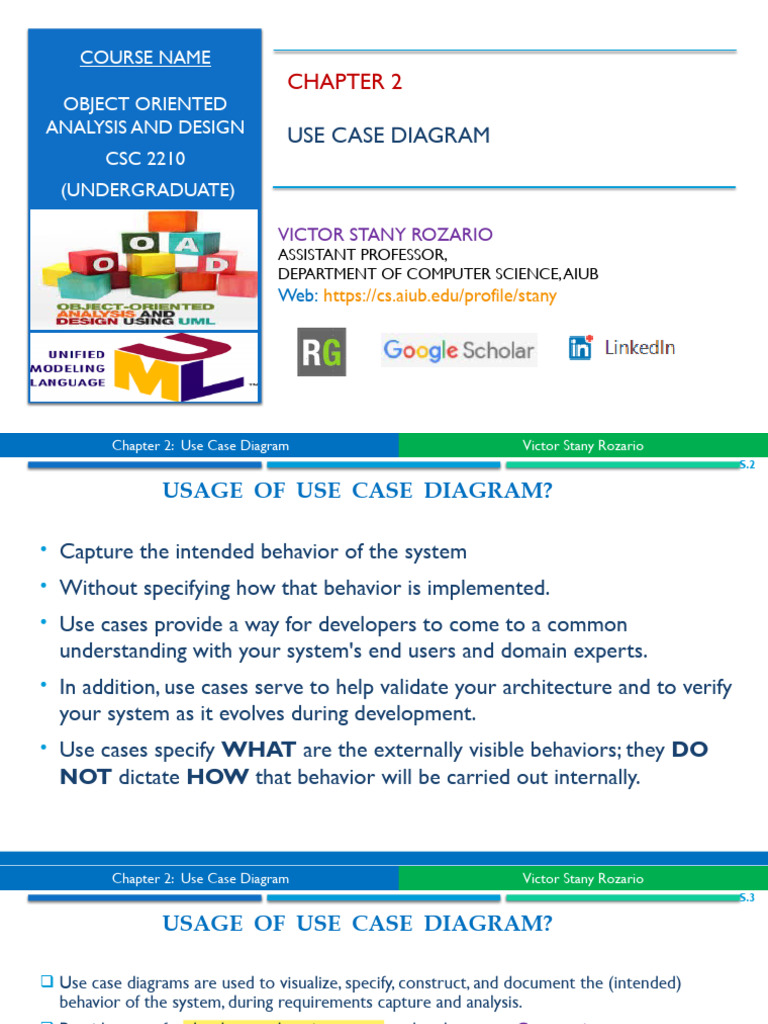 Spring 24-25 OOAD - Ch.02 - Use Case Diagram (2) | PDF | Use Case | System
