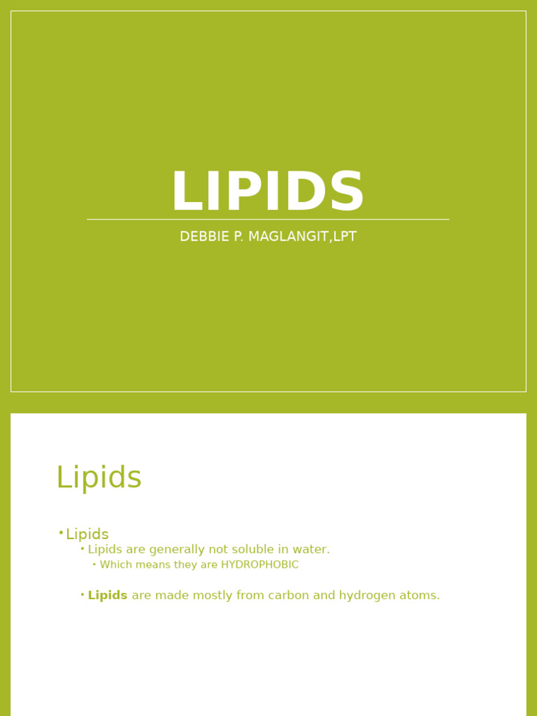 Lipids | PDF