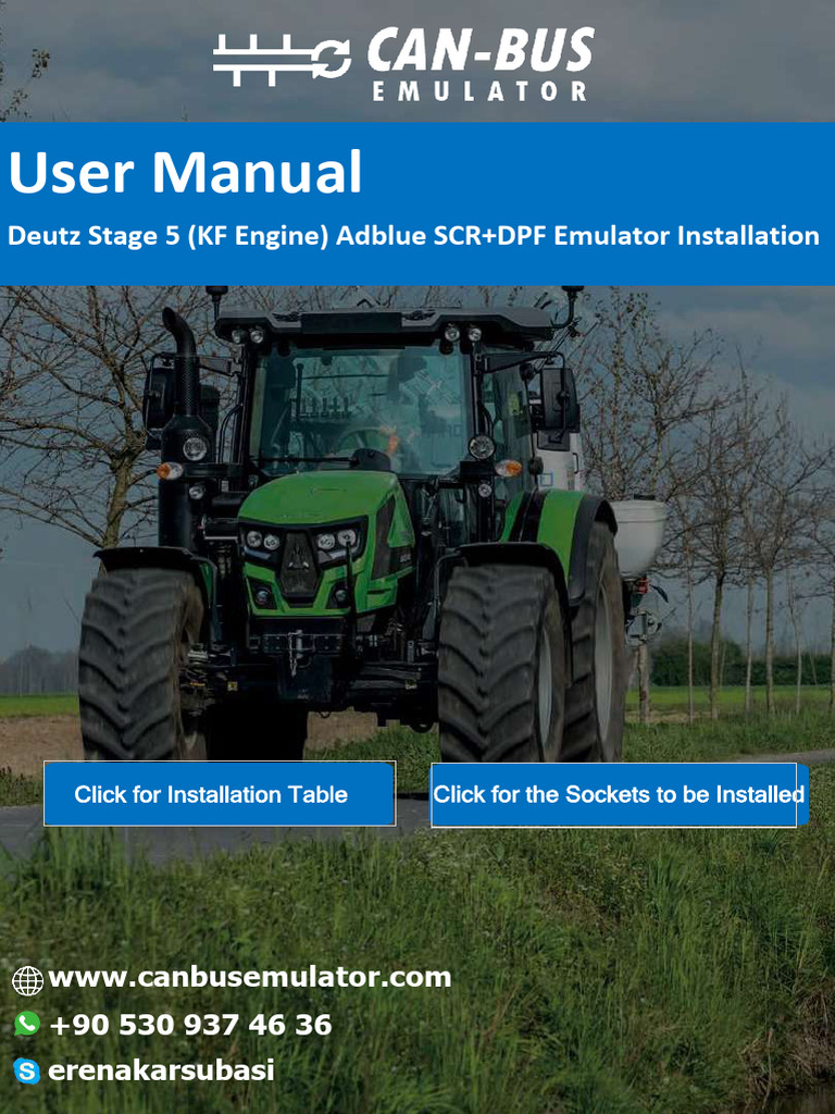 Deutz Stage5 Adblue Emulator Kurulum en | PDF