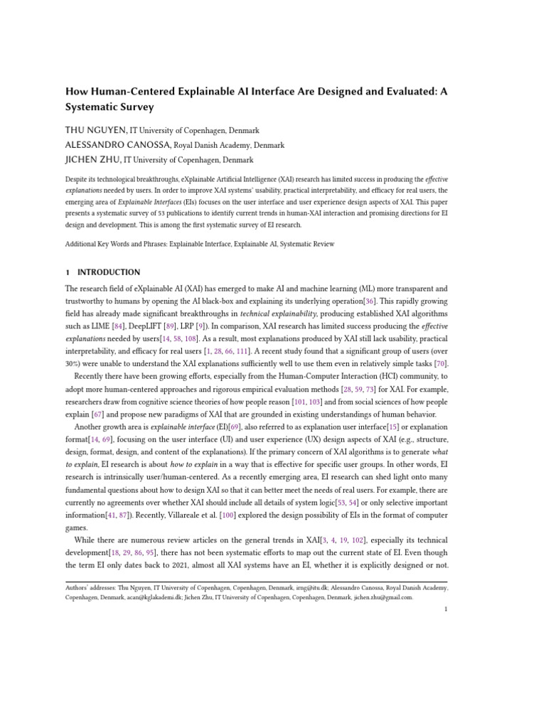 How Human Centered Explainable Ai Interface Are Designed And Evaluated A Pdf Human