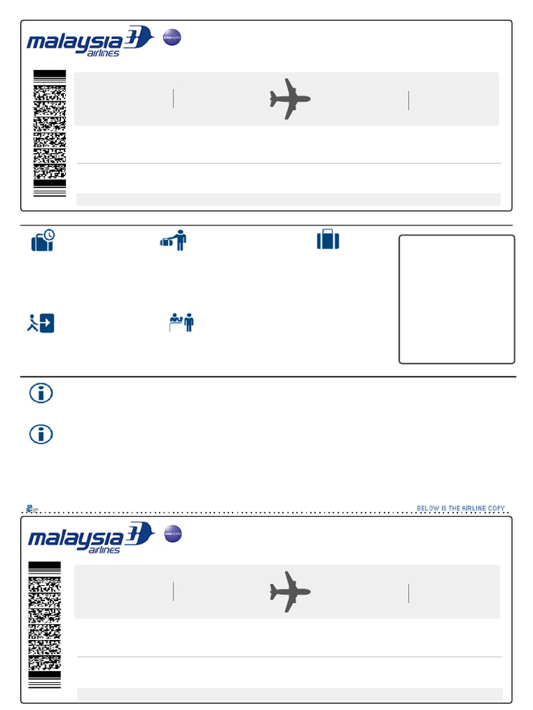Malaysian Airline Boarding Pass | PDF | Aviation