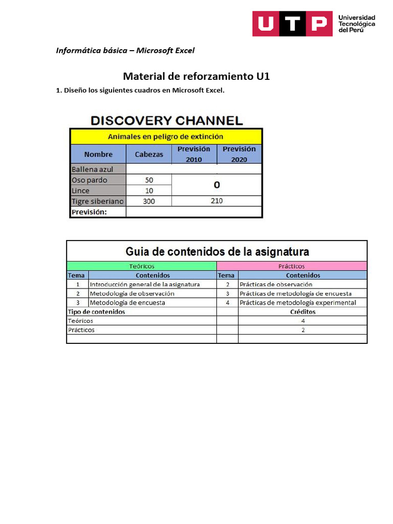 Sesión 01 - Microsoft Excel | PDF