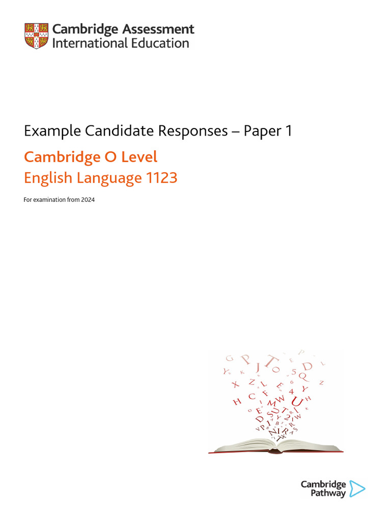 1123 Example Candidate Responses Paper 1 (For Examination From 2024 ...
