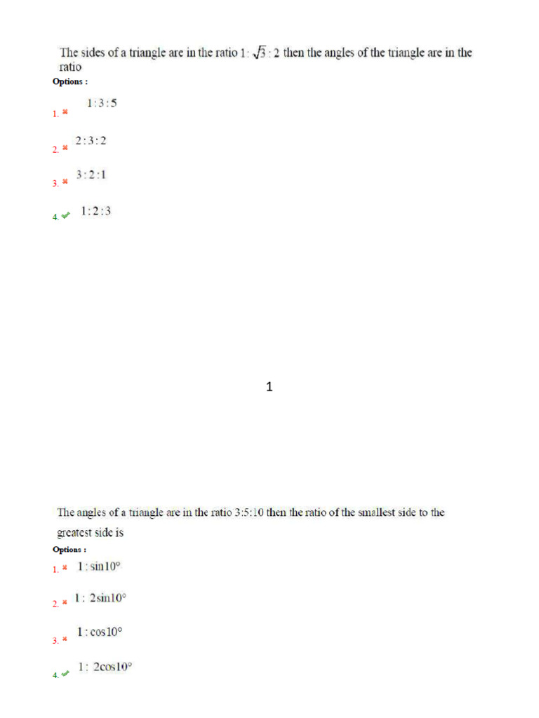 7 AEI SOLUTIONS OF TRIANGLES | PDF