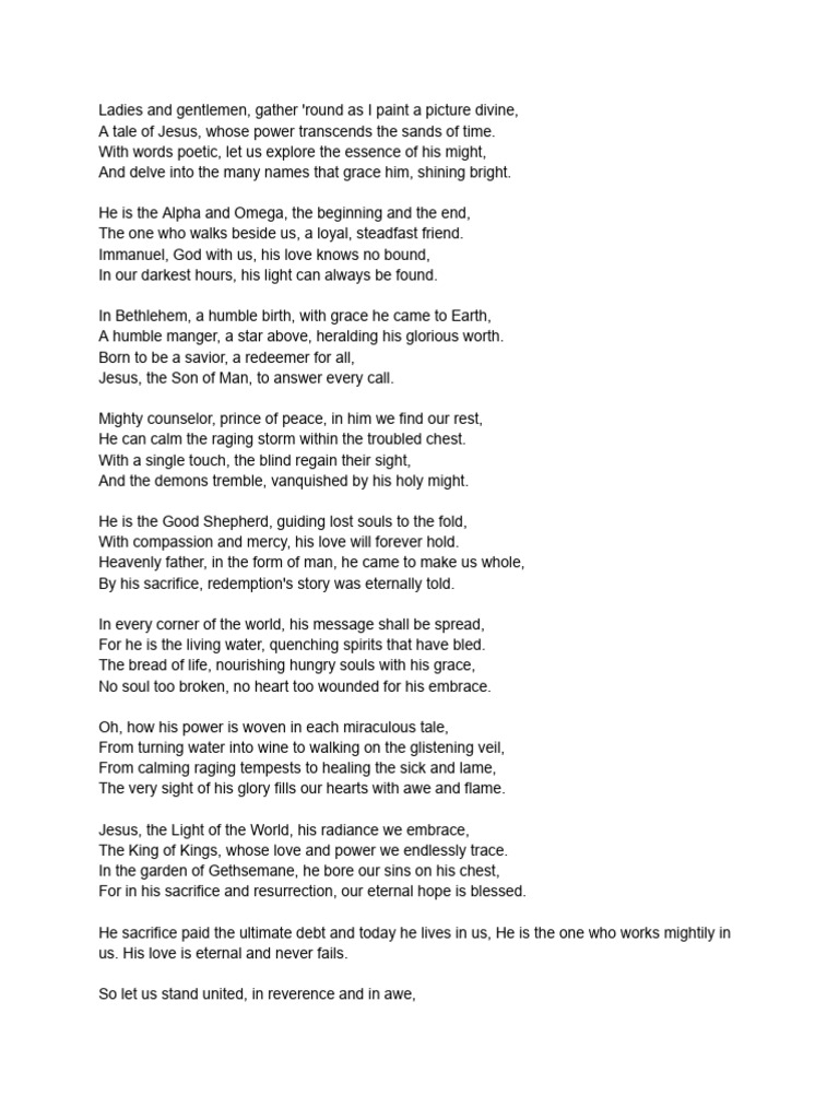 Jesus Spoken Word | PDF