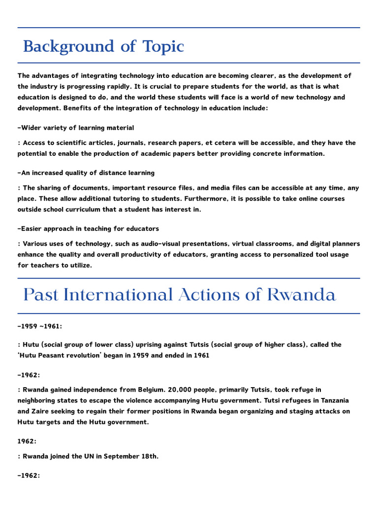MUN Debate Policy Statement | PDF | Hutu | Rwanda