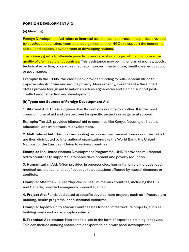 Understanding Foreign Development Aid | PDF | Aids | Development Aid