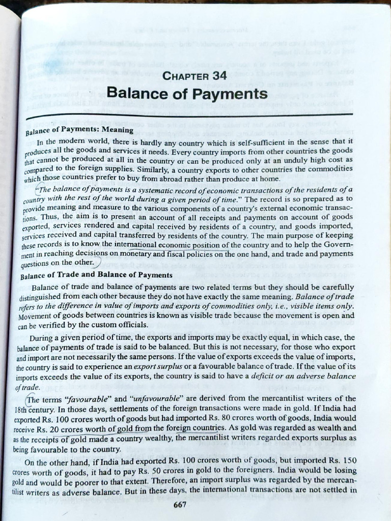 Balance of Payments | PDF