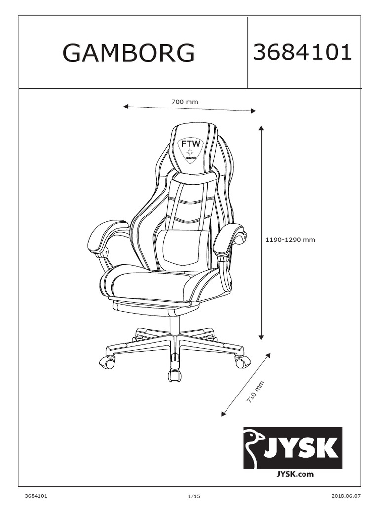 JYSK Gamborg Office Chair | PDF