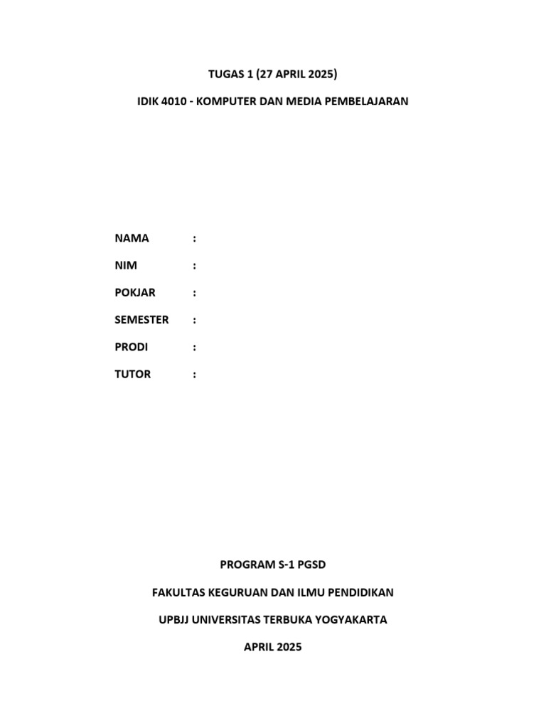 File Tugas 1 27 April 2025 | PDF