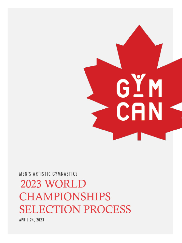 MAG 2023 World Championships Selction Criteria EN - Apr 24, 2023 | PDF