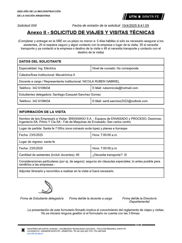 009 - 2352025 - Ing Eléctrica - BISIGNANO SA - 250411 - 120243 | PDF