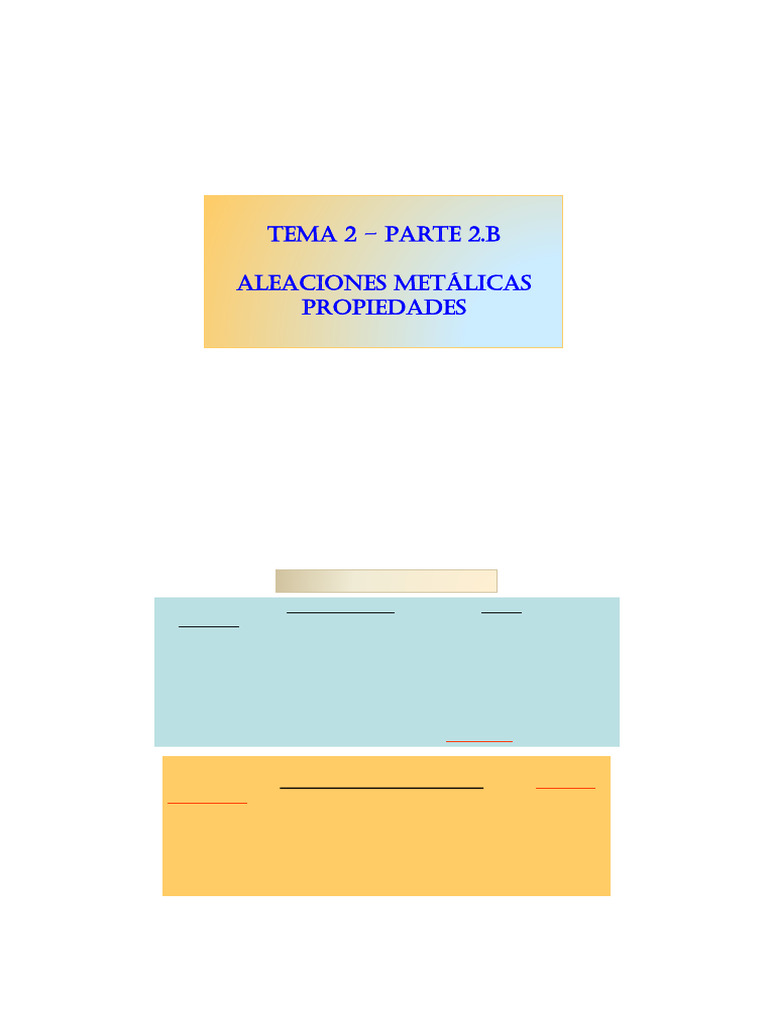 Tema 2 - Parte 2B - 2025 | PDF | Aleación | Congelación