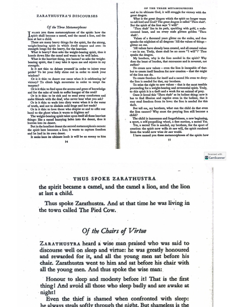 Nietzsche - of The Three Metamorphoses | PDF