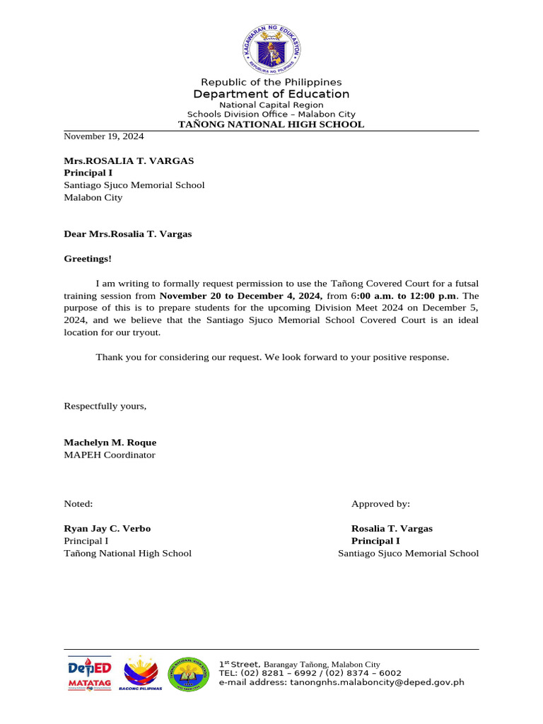 Letter Request1 | PDF