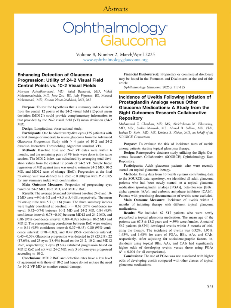 Abstracts Ophtha 22 | PDF | Systematic Review