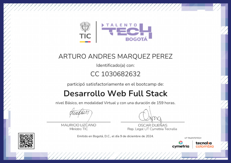 Certificación Bootcamp Desarrollo Web 2024 | PDF