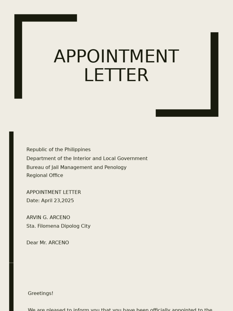 Appointment Letter | PDF