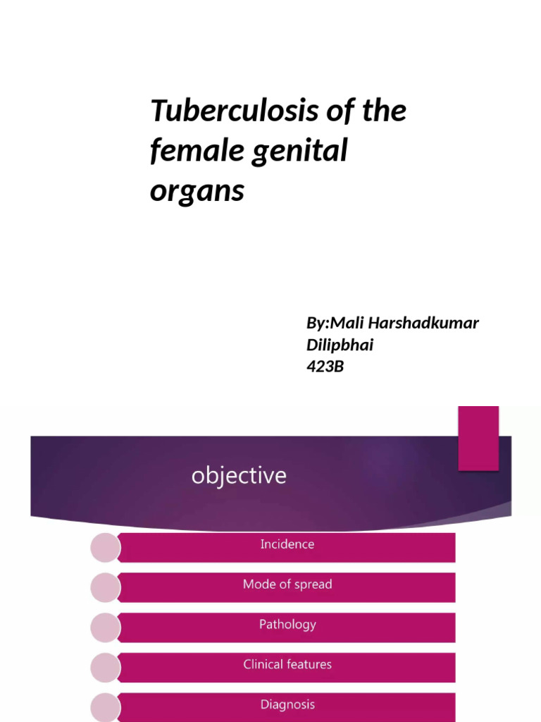 Tuberculosis of The Female Genital Organs | PDF