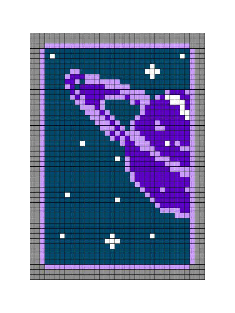 Planet Card Cross Stitch Pattern | PDF