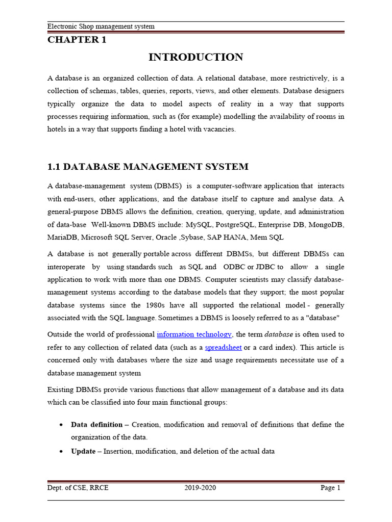 Toaz - Info Electronic Shop Management System PR | PDF | Databases ...