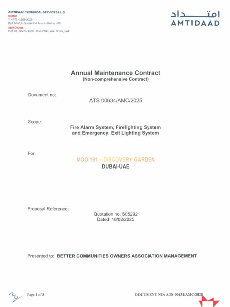 AMC CONTRACT - MOG 191 (2) | PDF